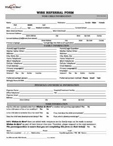 Wish Referral Form 6.7.19 - Wishes & More®